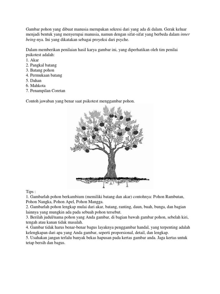 Panduan Psikotes Gambar Pohon | PDF
