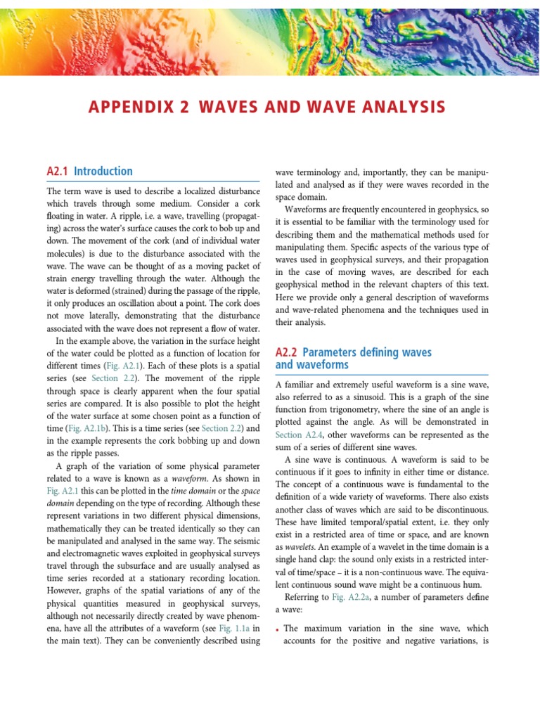 Appendix 2 Waves and Wave Analysis | PDF | Phase (Waves) | Waves