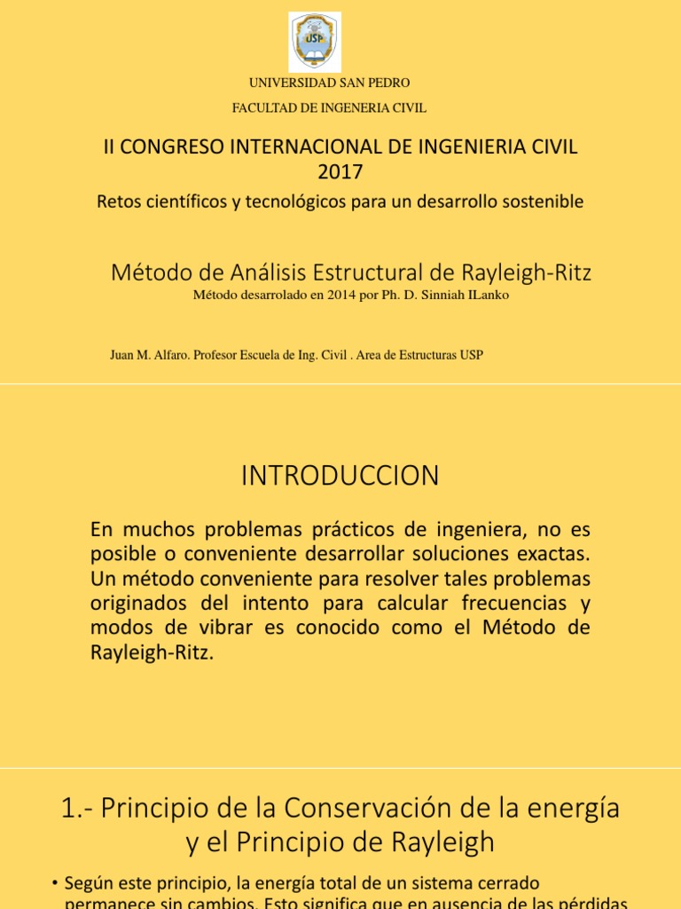 Método de Análisis Estructural de Rayleigh-Ritz | PDF | Energía ...