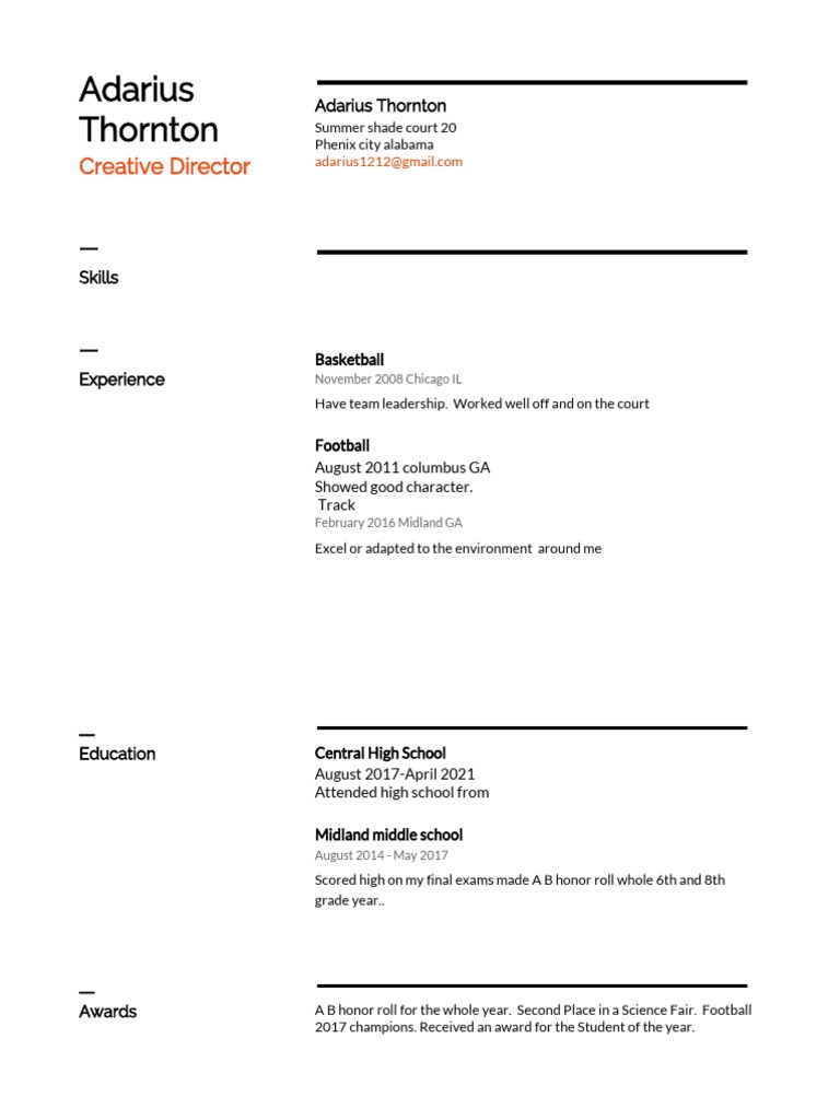 Adarius Thornton: Creative Director Profile | PDF