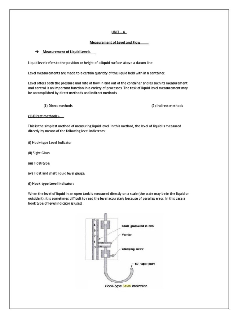 Level Measurement | PDF | Flow Measurement | Capacitance
