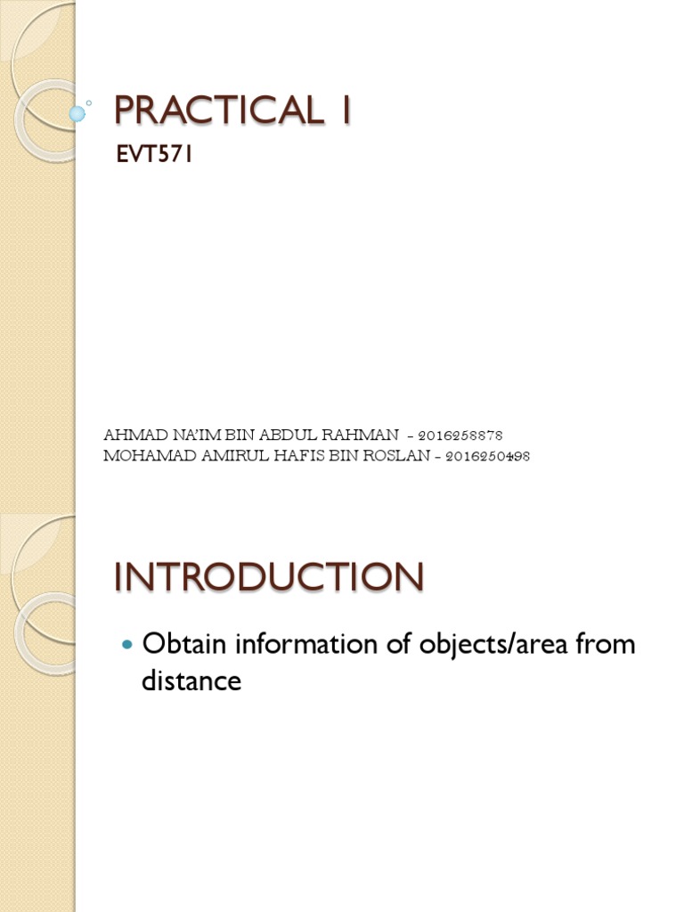 Practical 1: Ahmad Na'Im Bin Abdul Rahman - 2016258878 Mohamad Amirul Hafis Bin Roslan ...