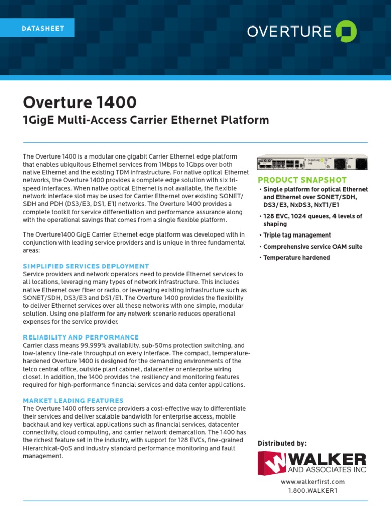 Overture 1400 | PDF | Telecommunications Infrastructure | Electronics