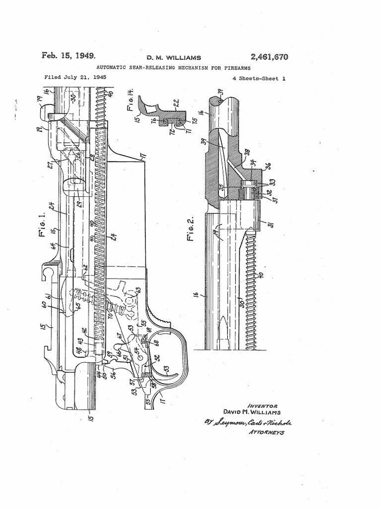 Automatic firearm sear mechanism for adjustable rate of fire | PDF ...