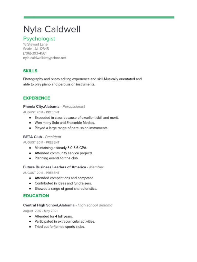 Nyla Caldwell: Psychologist | PDF