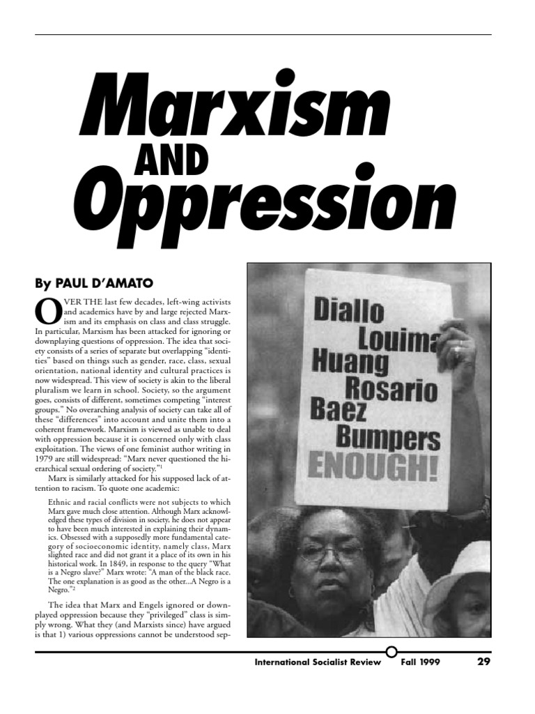 Marxism and Oppression | PDF | Capitalism | Marxism