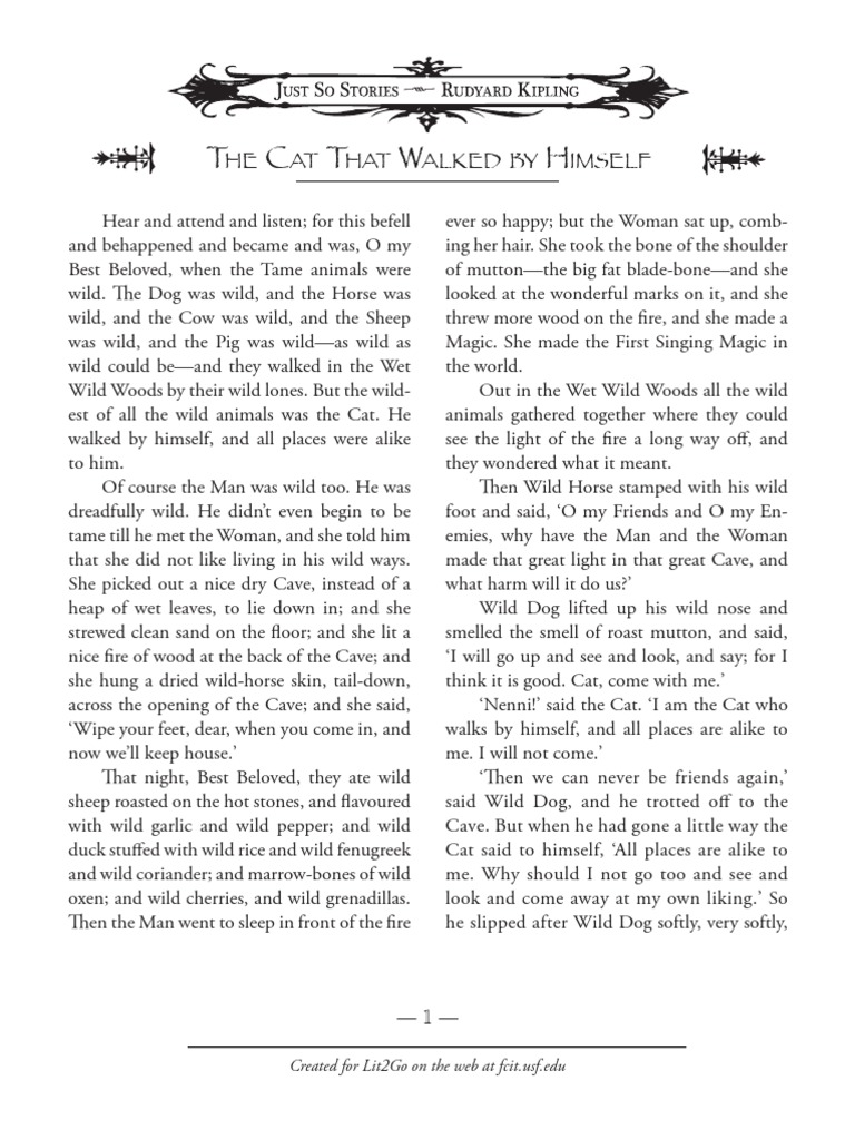 Just So Stories 003 The Cat That Walked by Himself | Download Free PDF ...