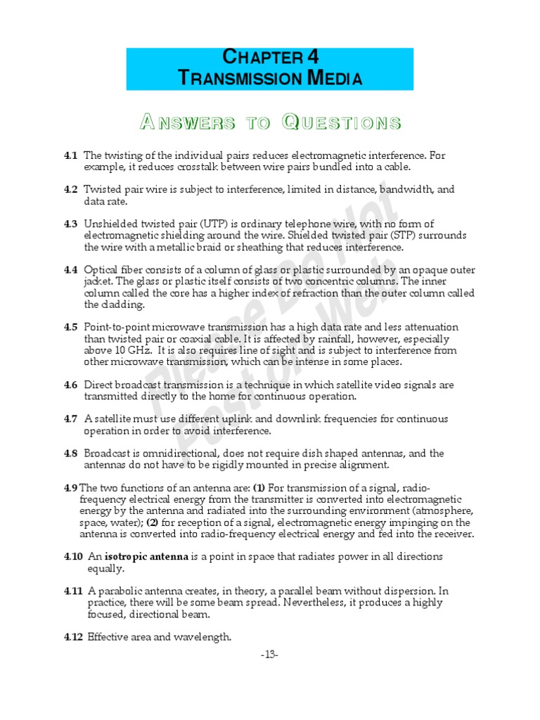 Nswers To Uestions | Download Free PDF | Modulation | Electromagnetic Interference
