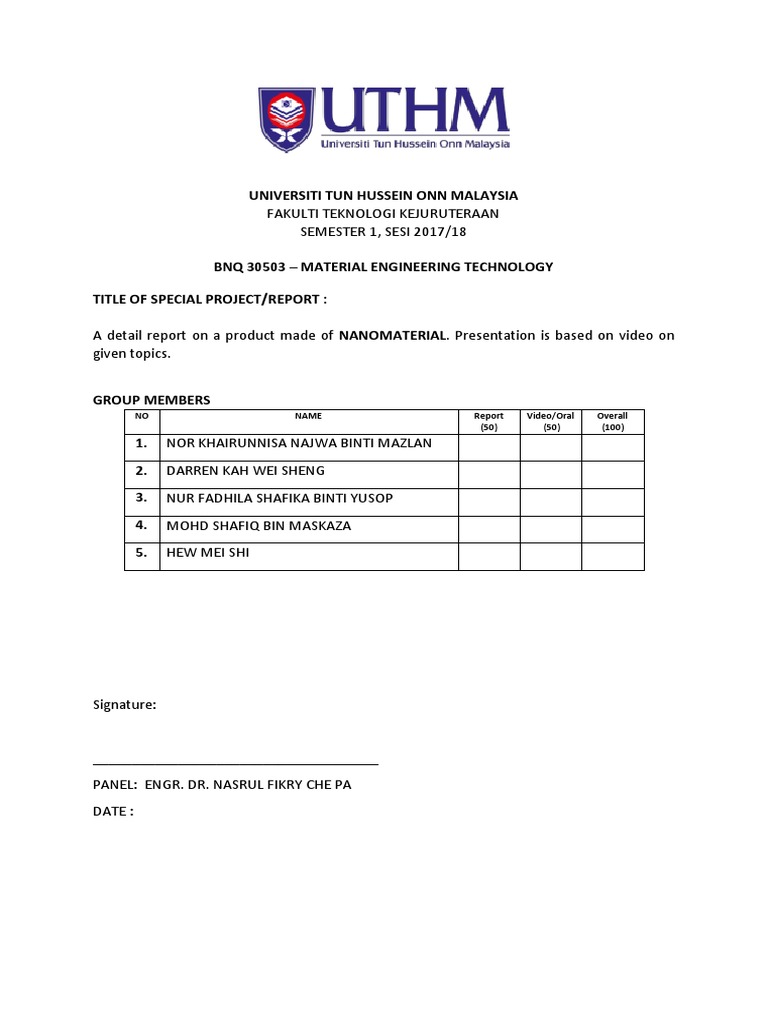 11.1 Rubric Project Met 2017-20181 | PDF | Understanding | Knowledge