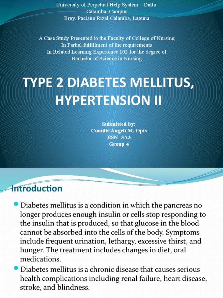 A Case Study on Managing Type 2 Diabetes Mellitus and Hypertension ...