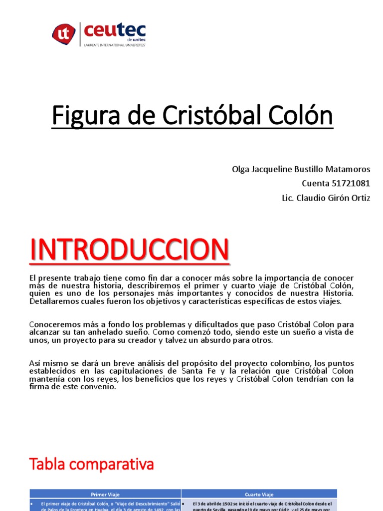 Tarea Semana 3 Figura De Cristobal Colon Pdf Cristobal Colon