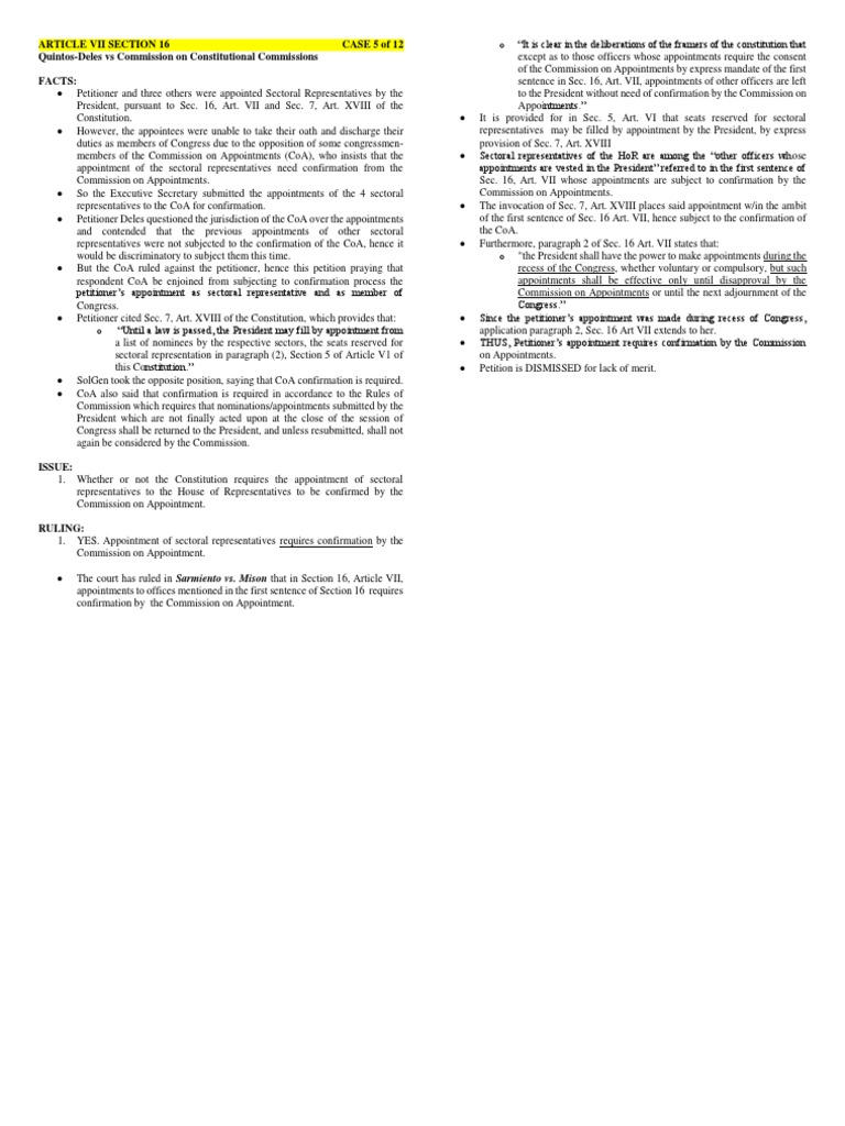 5 - Quintos-Deles v. Commission On Constitutional Commissions | PDF ...