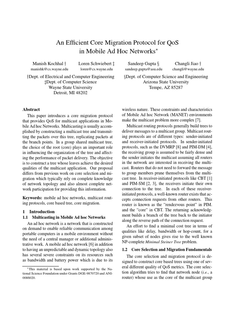 Core Selection Techniques | PDF | Wireless Ad Hoc Network | Computer ...