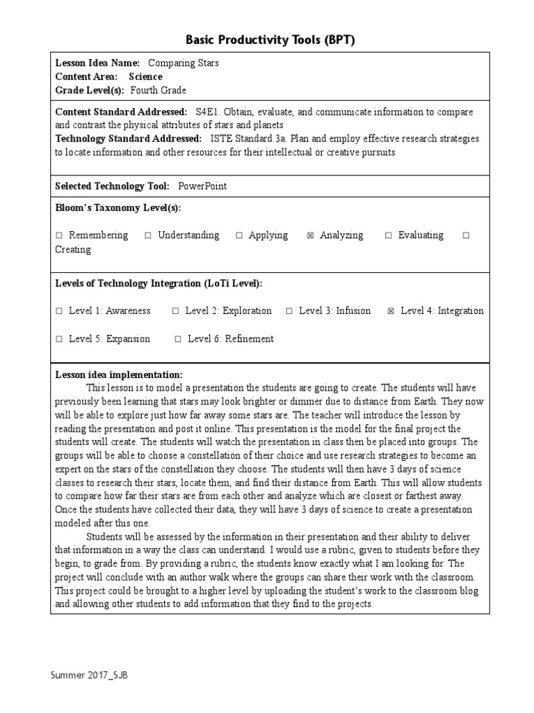 BPT Lesson | PDF | Pedagogy | Cognitive Science