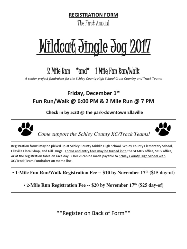 Wildcat Jingle Jog Form | PDF | Government | Business