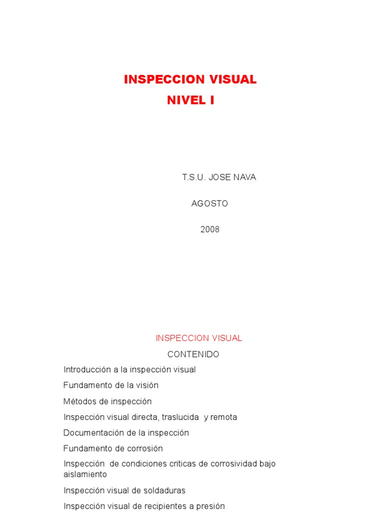 Guía Completa de Inspección Visual | PDF | Ojo humano | Color