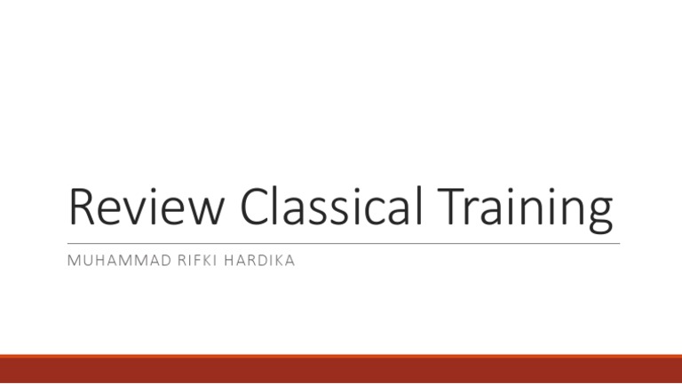 Review Classical Training | PDF