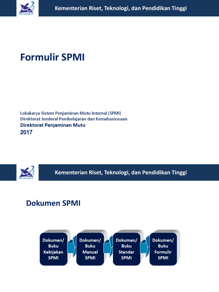Formulir SPMI untuk Pendidikan Tinggi | PDF