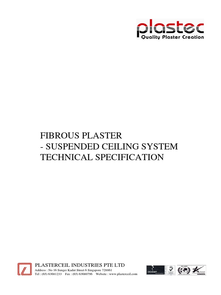 Fibrous Plasterboard Technical Specs | PDF | Drywall | Plaster