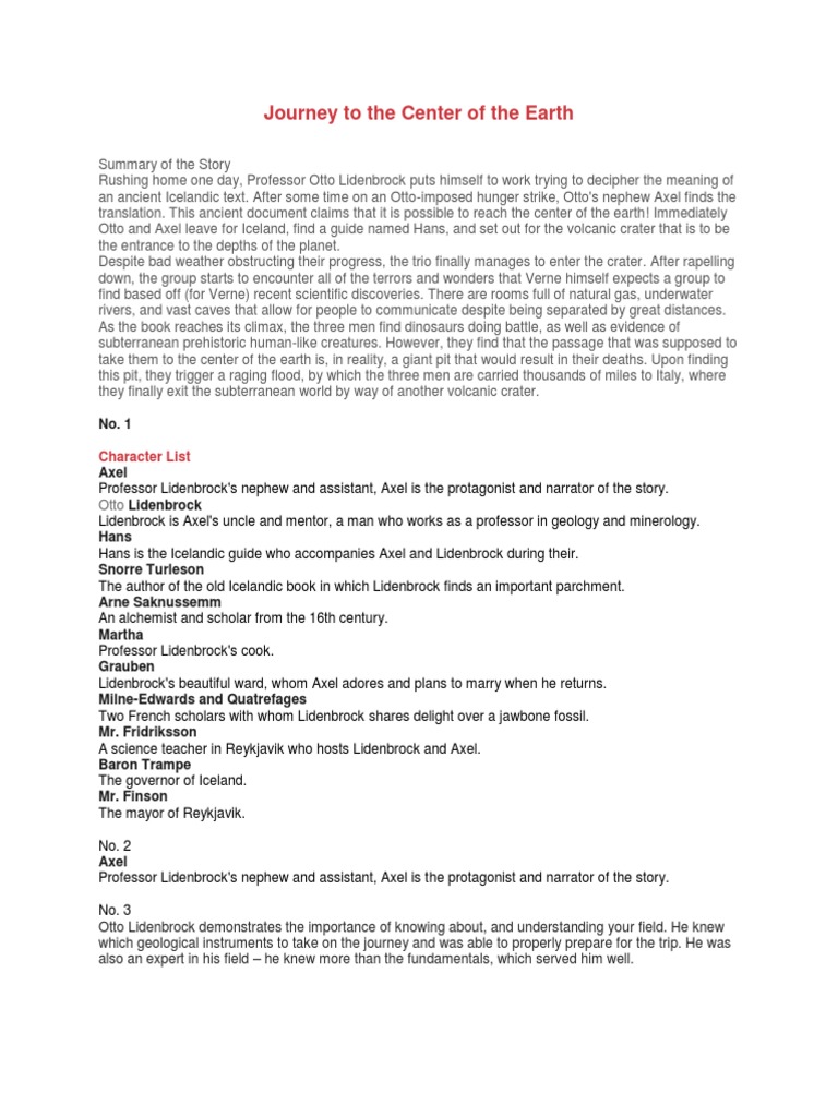 Journey To The Center of The Earth | PDF | Journey To The Center Of The ...