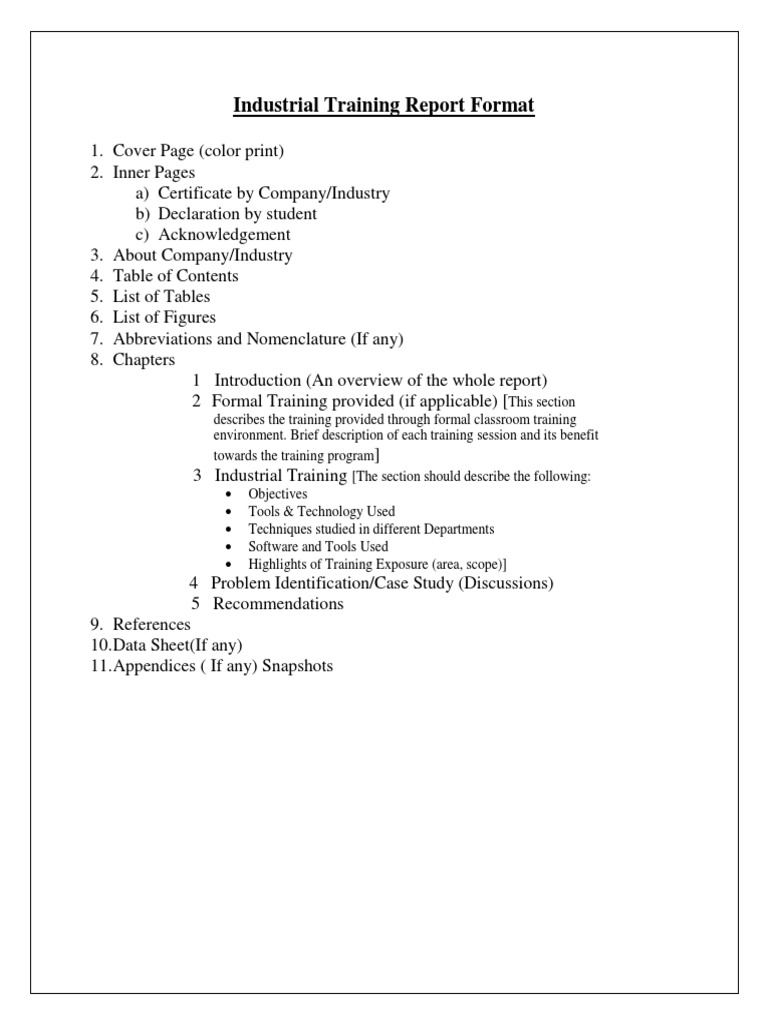 5th Sem-Industrial Training Report Format | PDF | Computing And Information Technology | Science