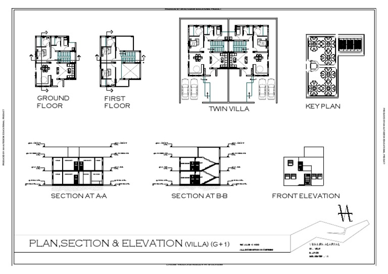 Ground Floor Key Plan First Floor Twin Villa | PDF | Australian ...