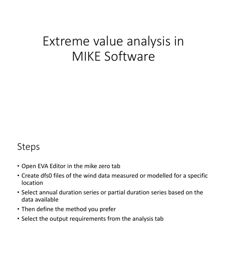Extreme Value Analysis in MIKE Software | PDF | Computers
