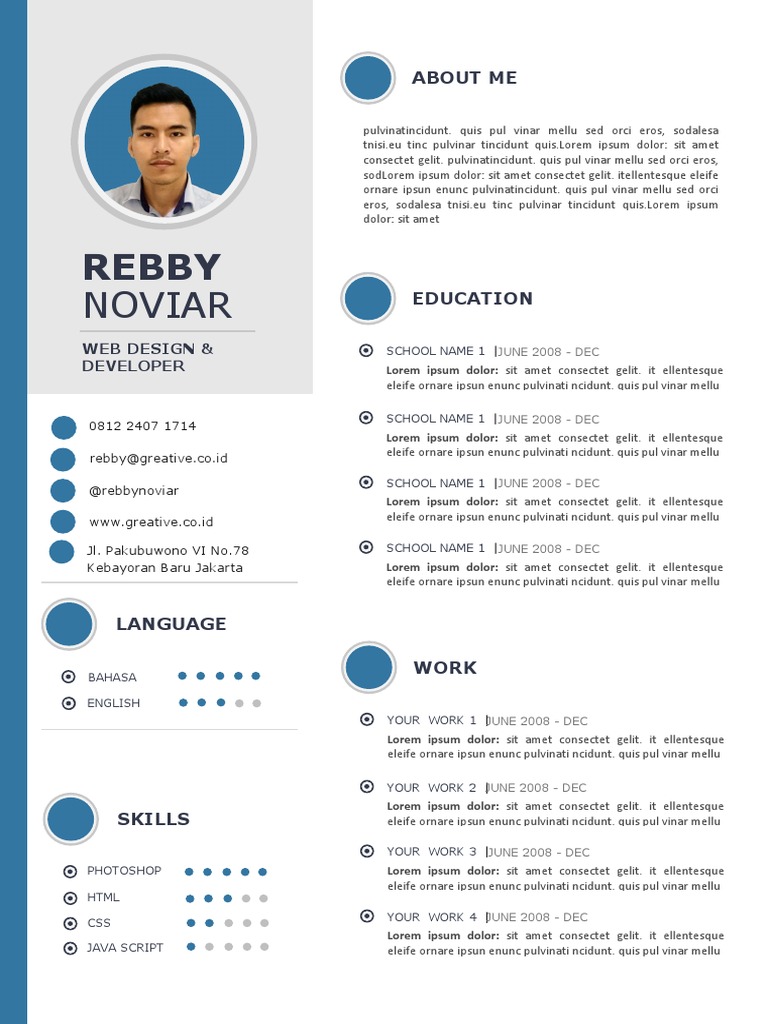 Contoh Template CV Lamaran Kerja | PDF