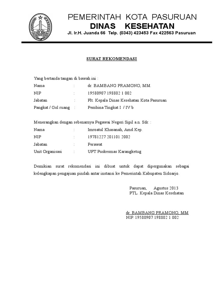 Format Surat Keterangan Isi | PDF
