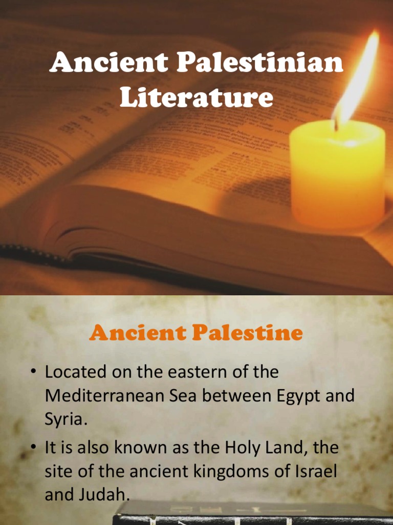 1 Ancient Palestinian Literature 1 | PDF | Ancient Literature | Bible