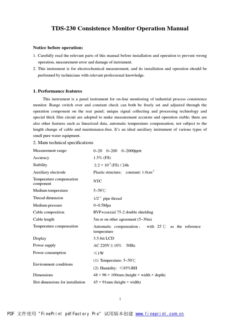 TDS-230 | Electrical Wiring | Electricity