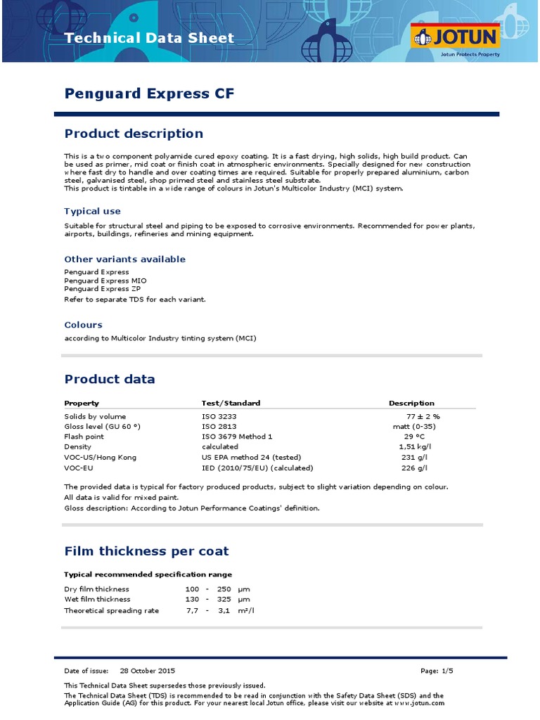 Jotun Penguard Express CF TDS | Abrasive | Epoxy
