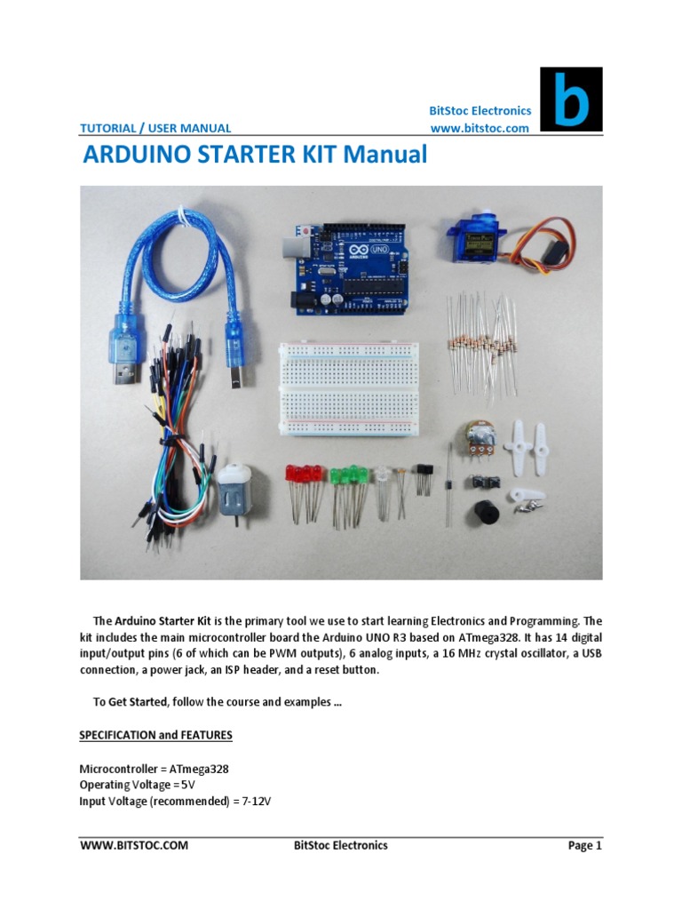 Arduino Starter Kit Manual v1.6 | PDF | Arduino | Electronic Circuits