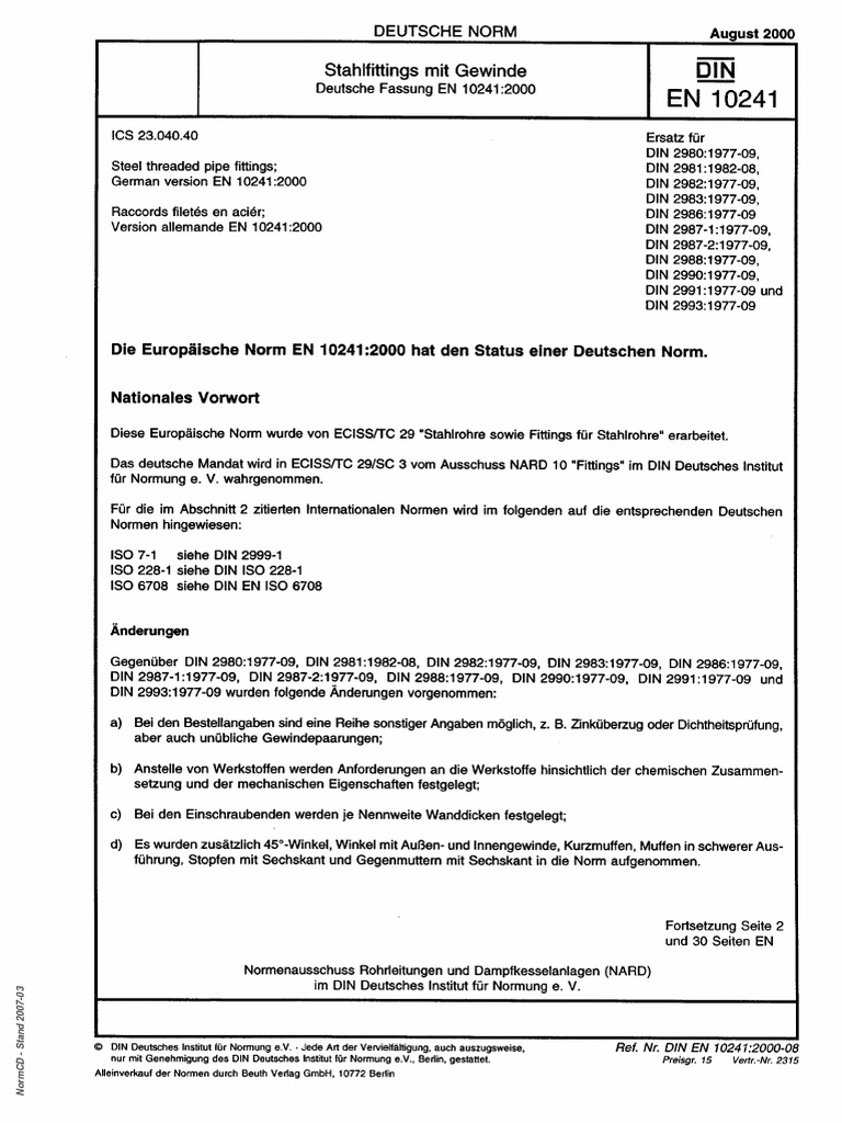 Din en 10241 | PDF