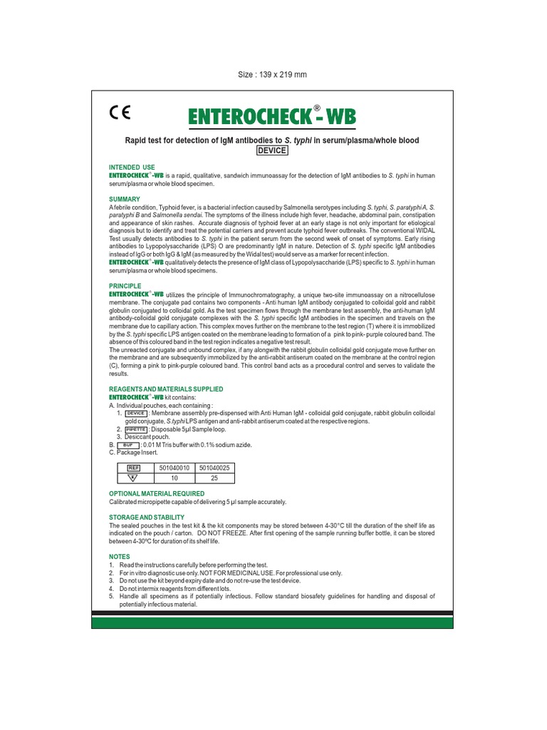 Enterochek WB | PDF | Infection | Immunology