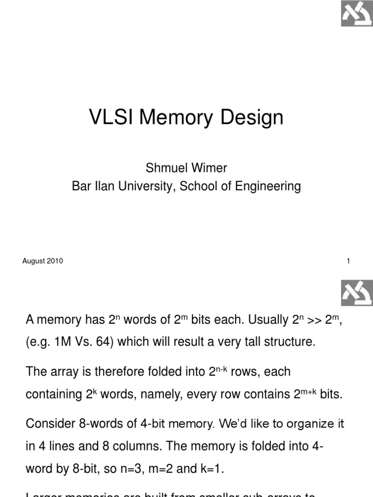 VLSI Memory Design | PDF | Dynamic Random Access Memory | Amplifier