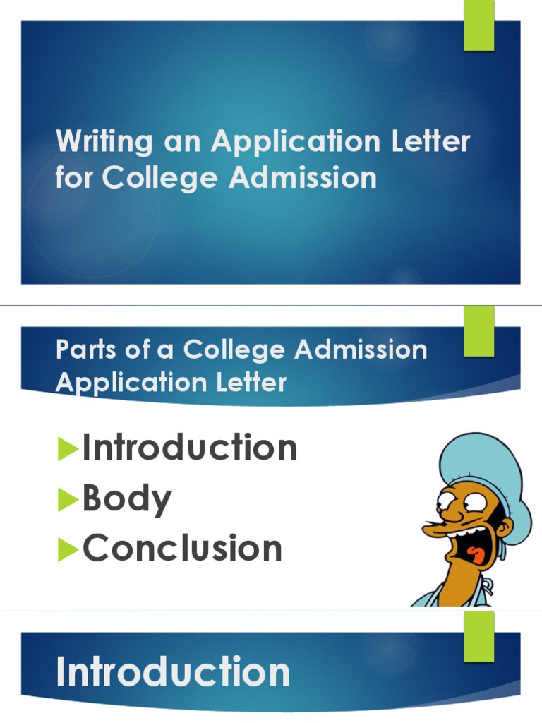 Writing An Application Letter For College Admission | PDF | University ...