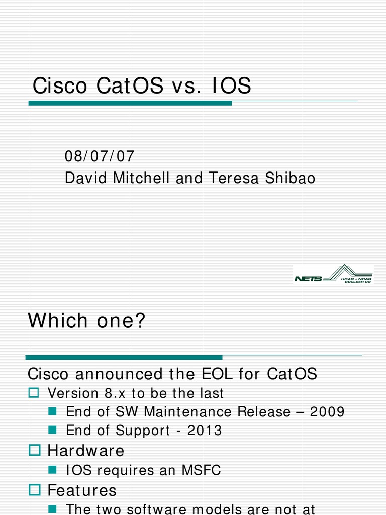 CatOS Vs IOS | PDF | Computer Hardware | System Software