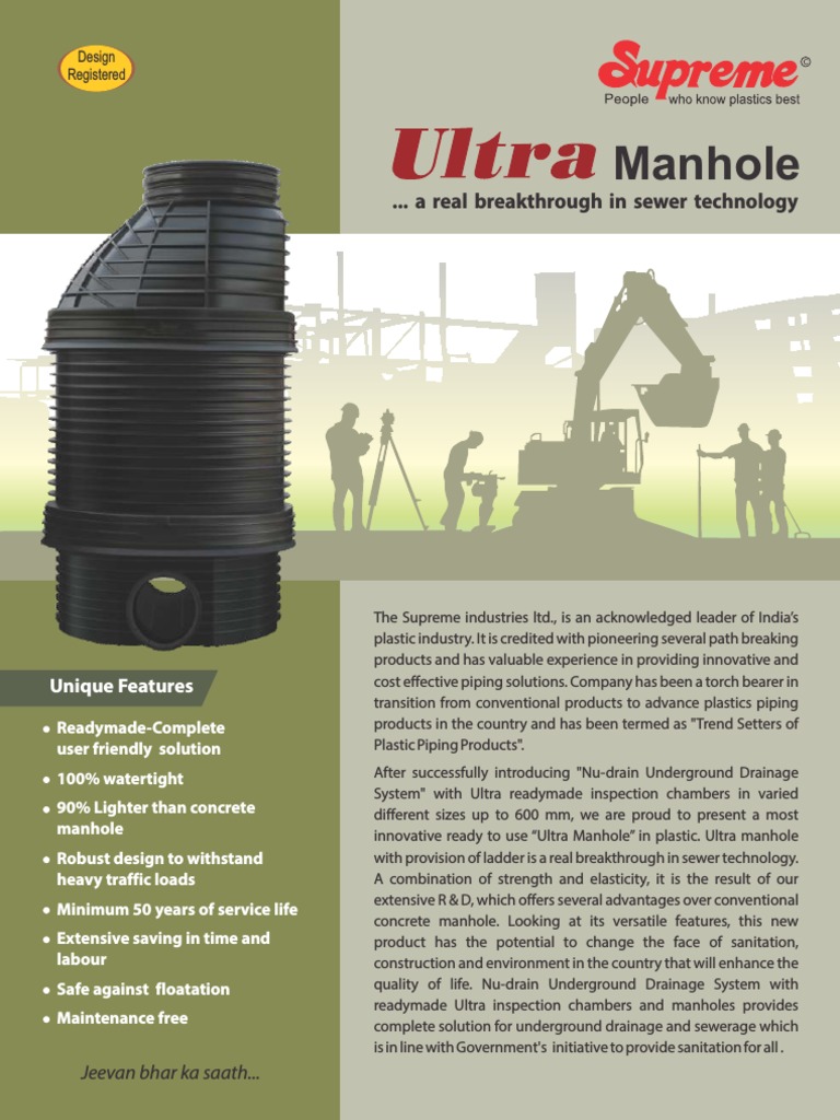 Ultra Readymade Manhole Solutions | PDF | Sanitary Sewer | Pipe (Fluid ...
