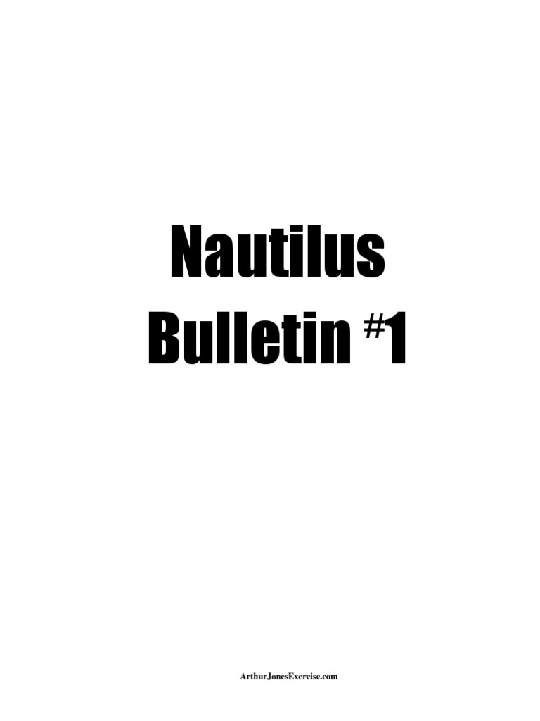 Nautilus Bulletin 1 | PDF