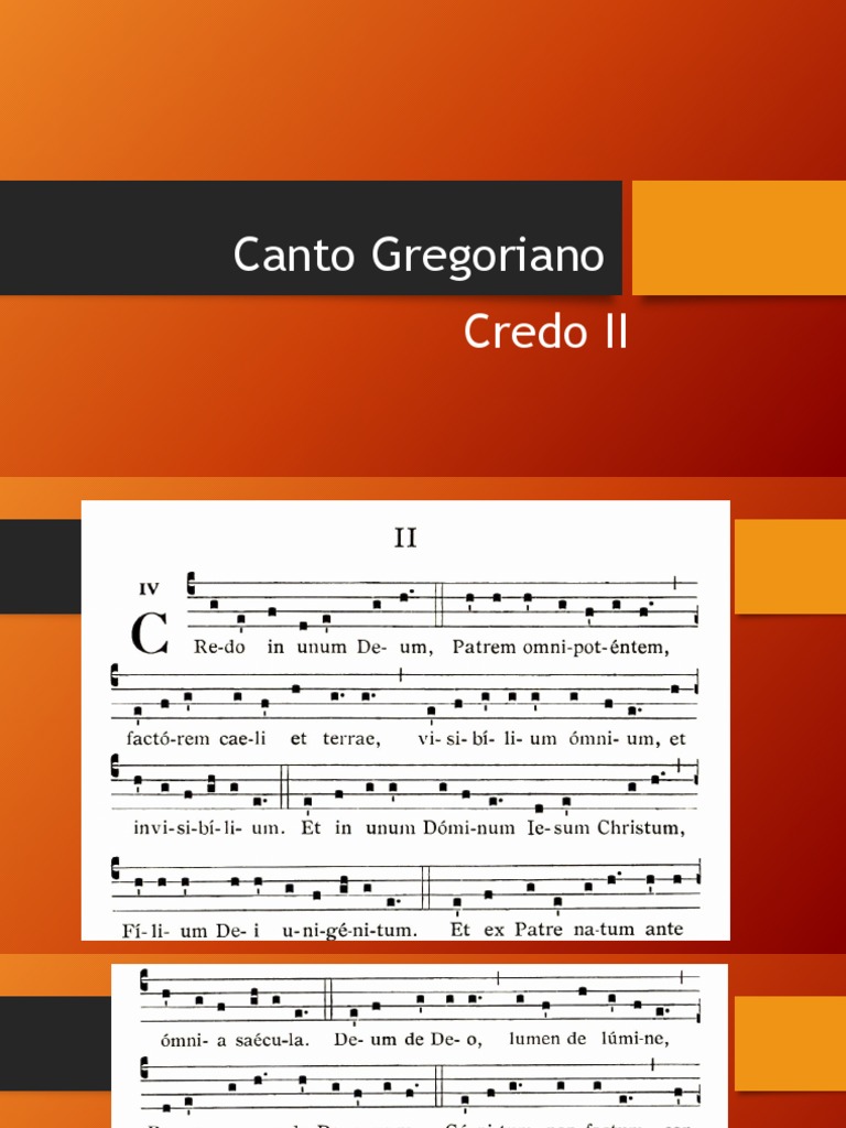 Canto Gregoriano-CREDO II | PDF