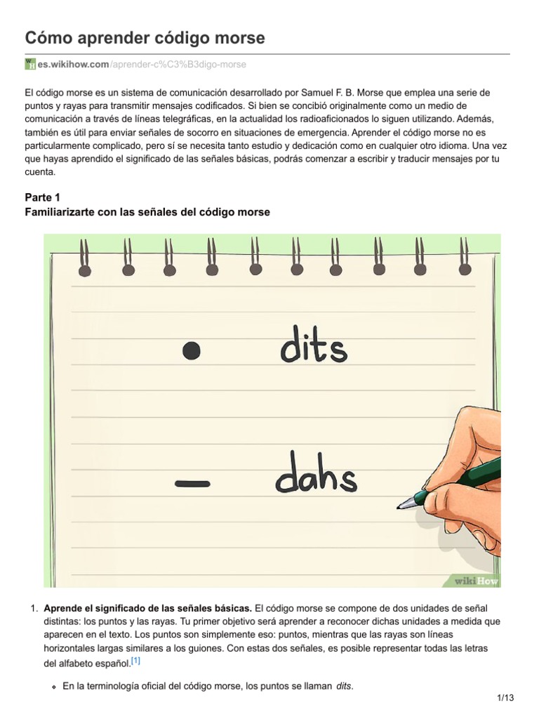 Aprende Código Morse Fácilmente | PDF | Radio aficionada | Aprendizaje