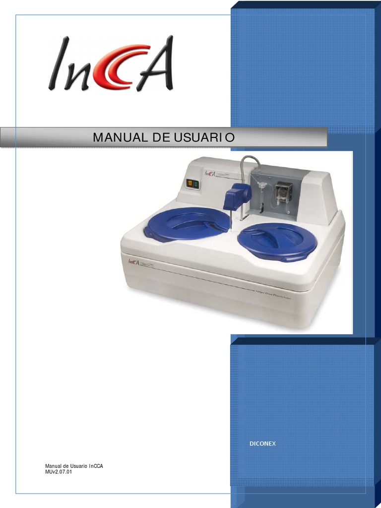 Manual de Usuario InCCA MUv2.07.01 | PDF | Residuos | Periférico