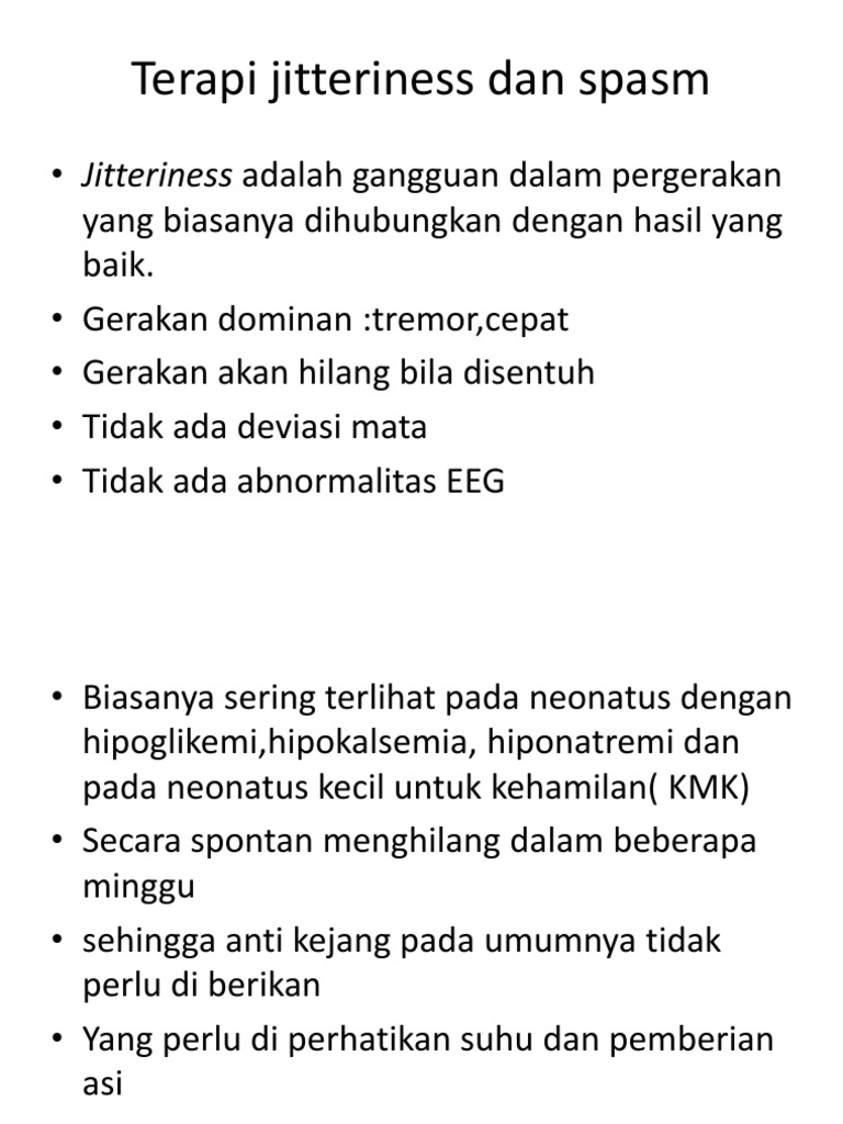 Terapi Jitteriness pada Bayi Neonatus | PDF