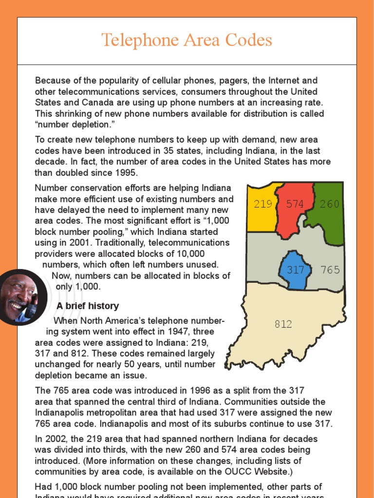 Indiana Area Codes | PDF | Telephone Number | Information And ...