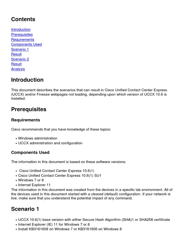 UCCX 10 6 Pages Does Not Load in IE11 Af PDF | PDF | Transport Layer ...