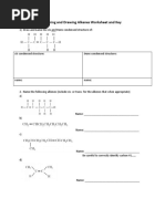 Hydrocarbon Naming & Drawing Worksheet | PDF