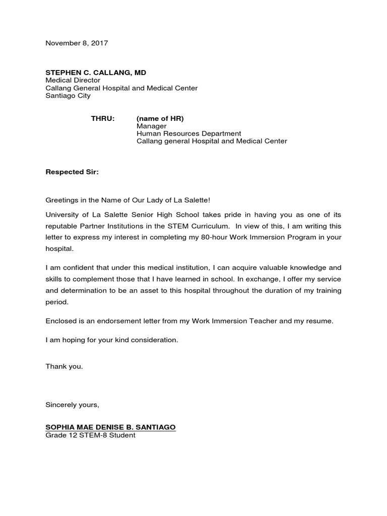 OJT Application for Callang Hospital | PDF