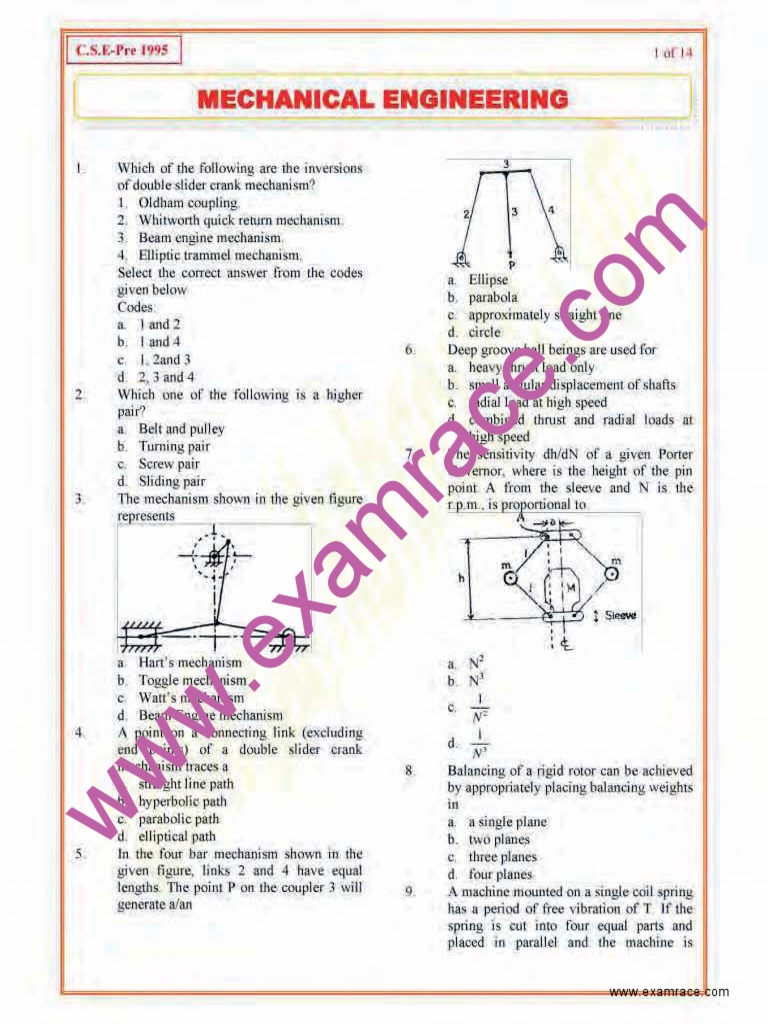 Mechanical Engineering Objective Questions Part 2 | Download Free PDF ...