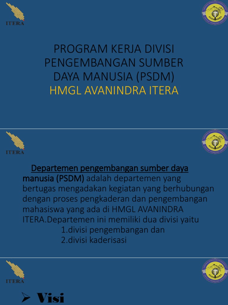 Program Kerja Divisi PSDM HMGL ITERA | PDF | Karier & Perkembangan